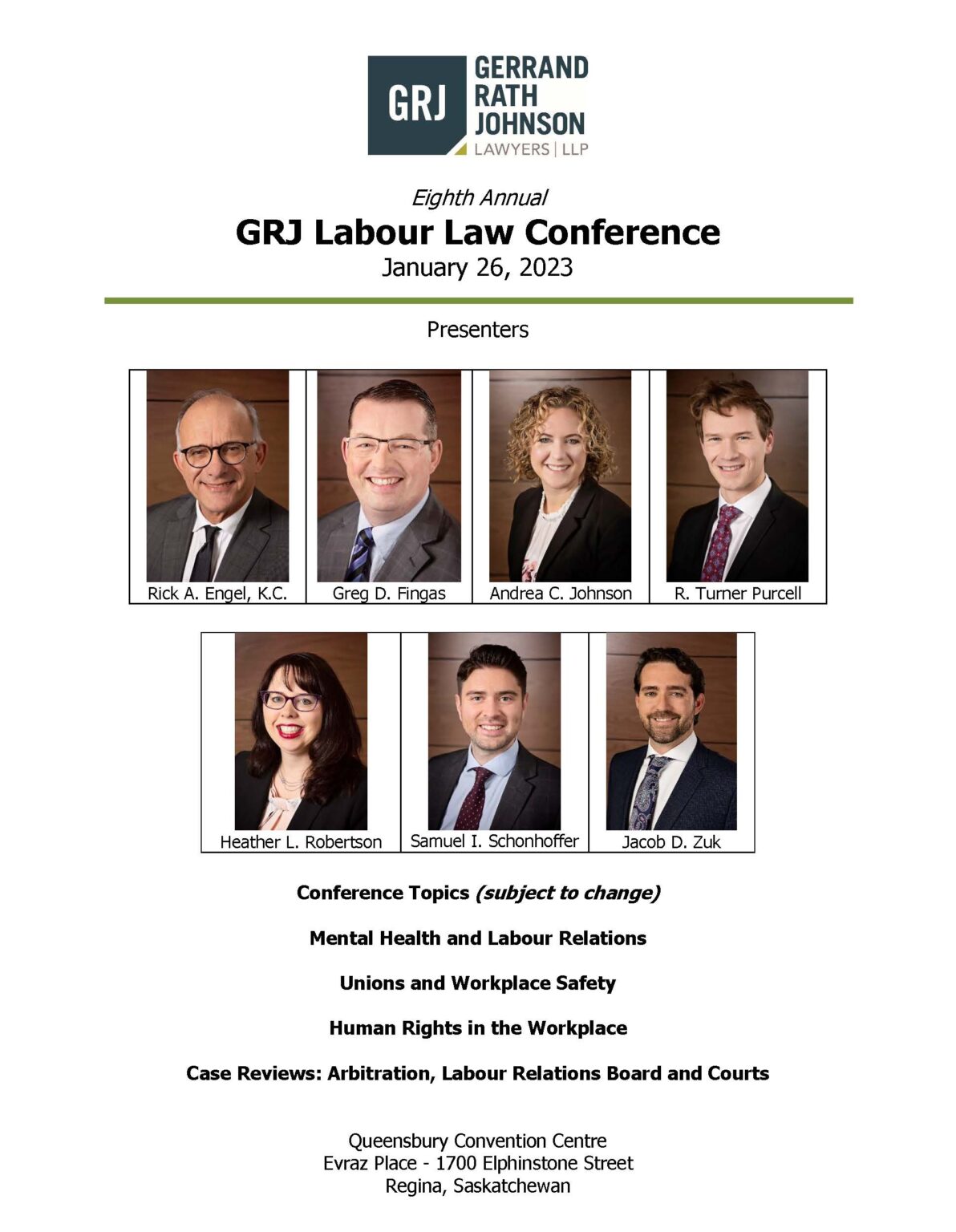 Eighth Annual GRJ Labour Law Conference on January 26th, 2023 – Gerrand ...